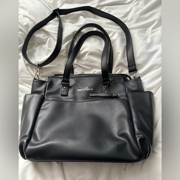 White Elm | Bags | Black Elm Gemini Convertible Bag Black Teal Interior ...